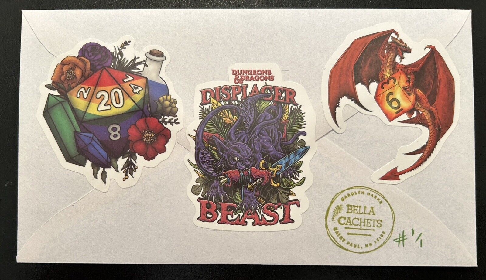 Dungeons & Dragons 2024 FDC Sticker Decal Cachet Front and Back Smokey ...
