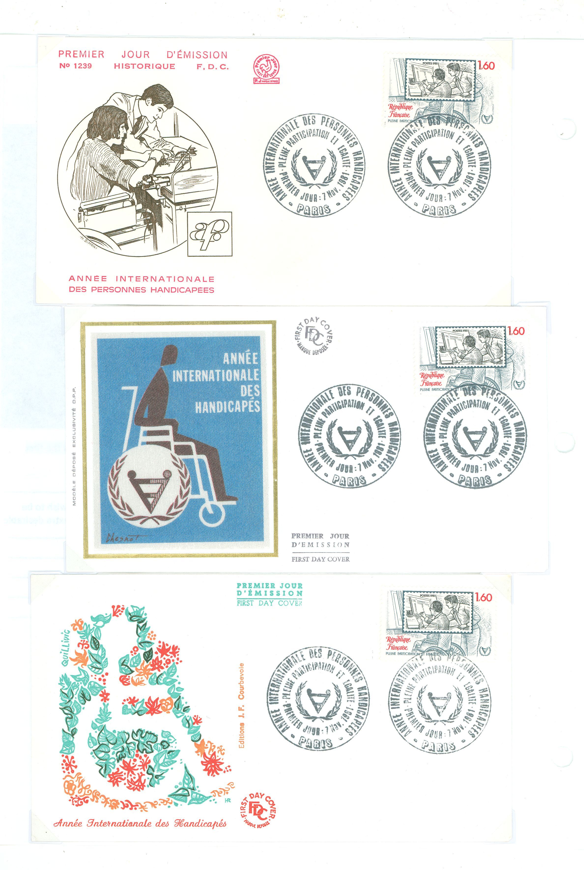 France 1780 International Year of the Disabled, stamp on stamp | Europe ...