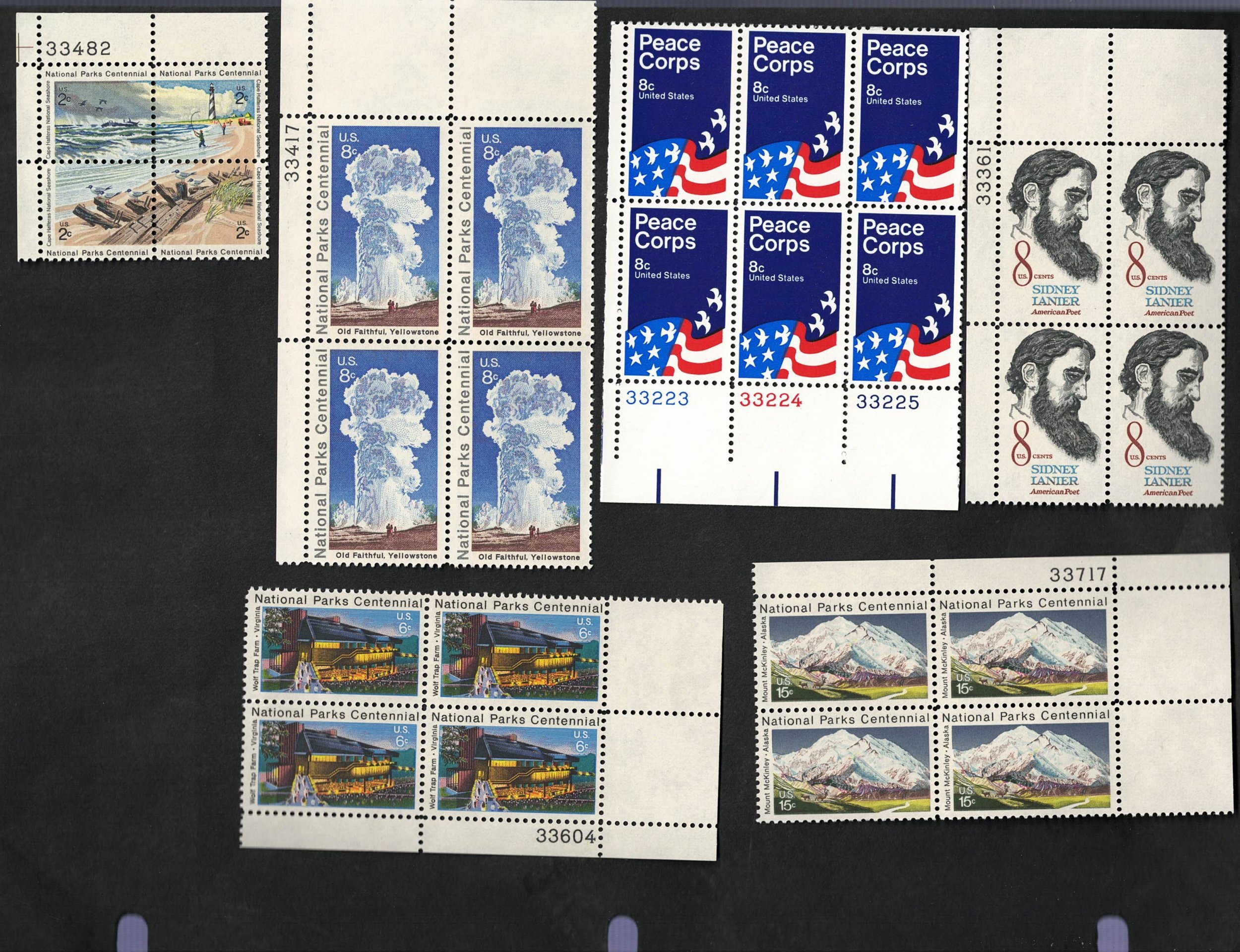 Scott # 1446-1454, MNH, Plate Blocks, CV = $ 6.40, Lot 250199-21 ...