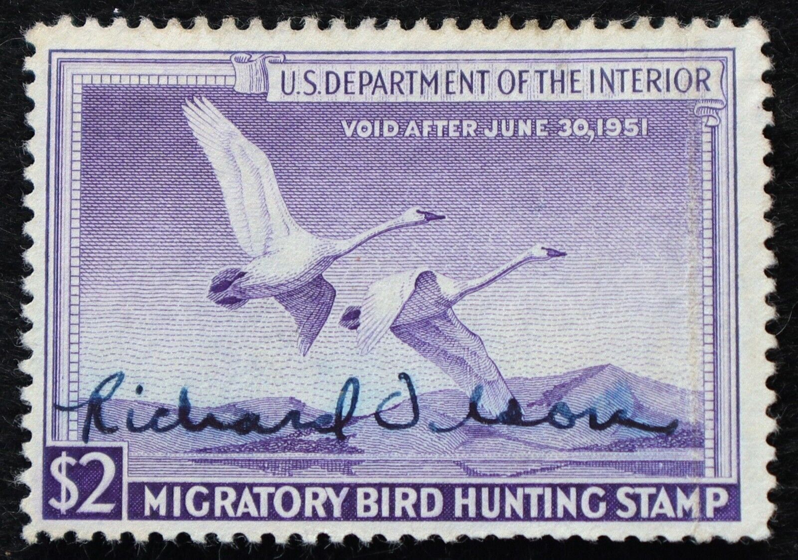 U.S. Used Stamp Scott #RW17 $2 Federal Duck Hunting, Fine - Very Fine ...