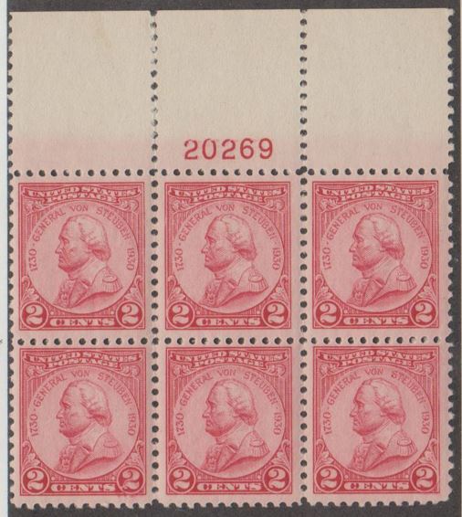 U.S. Scott #689 General Von Steuben Stamps - Mint Plate Block | United ...