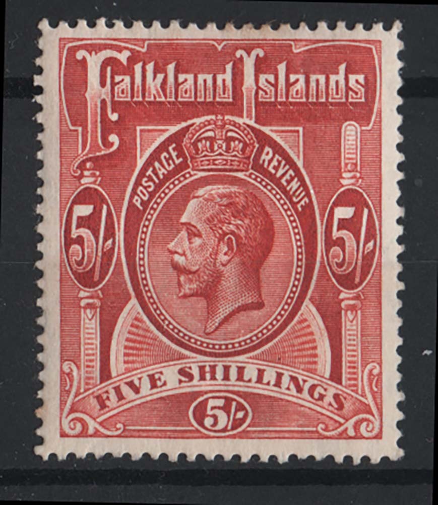 Falklands 1912 MCA 5s deep rose-red vf mint sg67 c£130 | Worldwide ...
