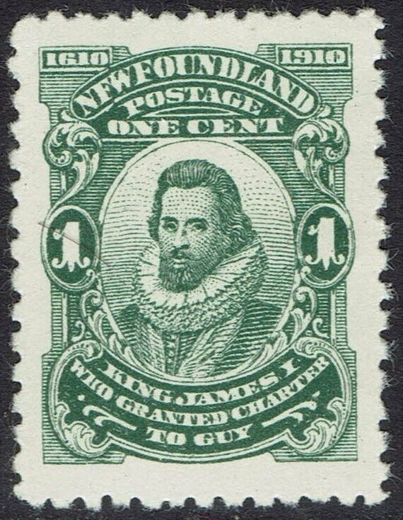 Newfoundland 1910 GUY Issue 1c Variety Nfwoundland Perf 12 X 11 ...