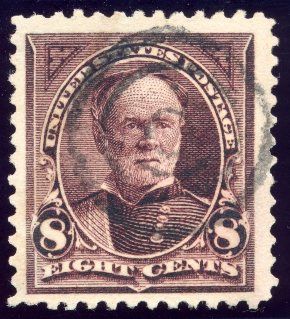 US 272a 8c 1895 William T. Sherman USIR watermark PF cert used | United ...