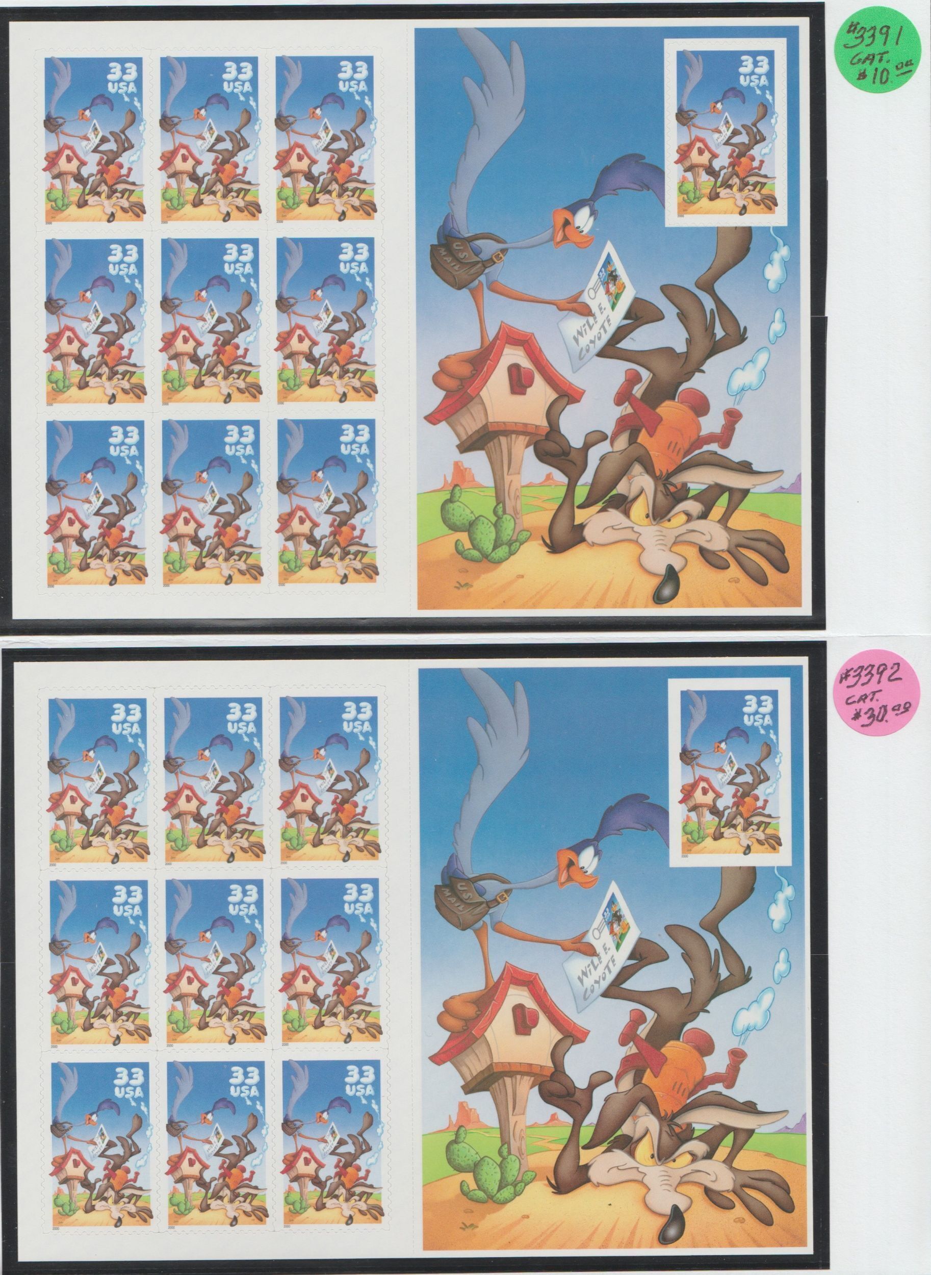 3137,3138, 3204,3205,3305,3306,3391,3392,3534, 3535."Looney Tune Panes ...