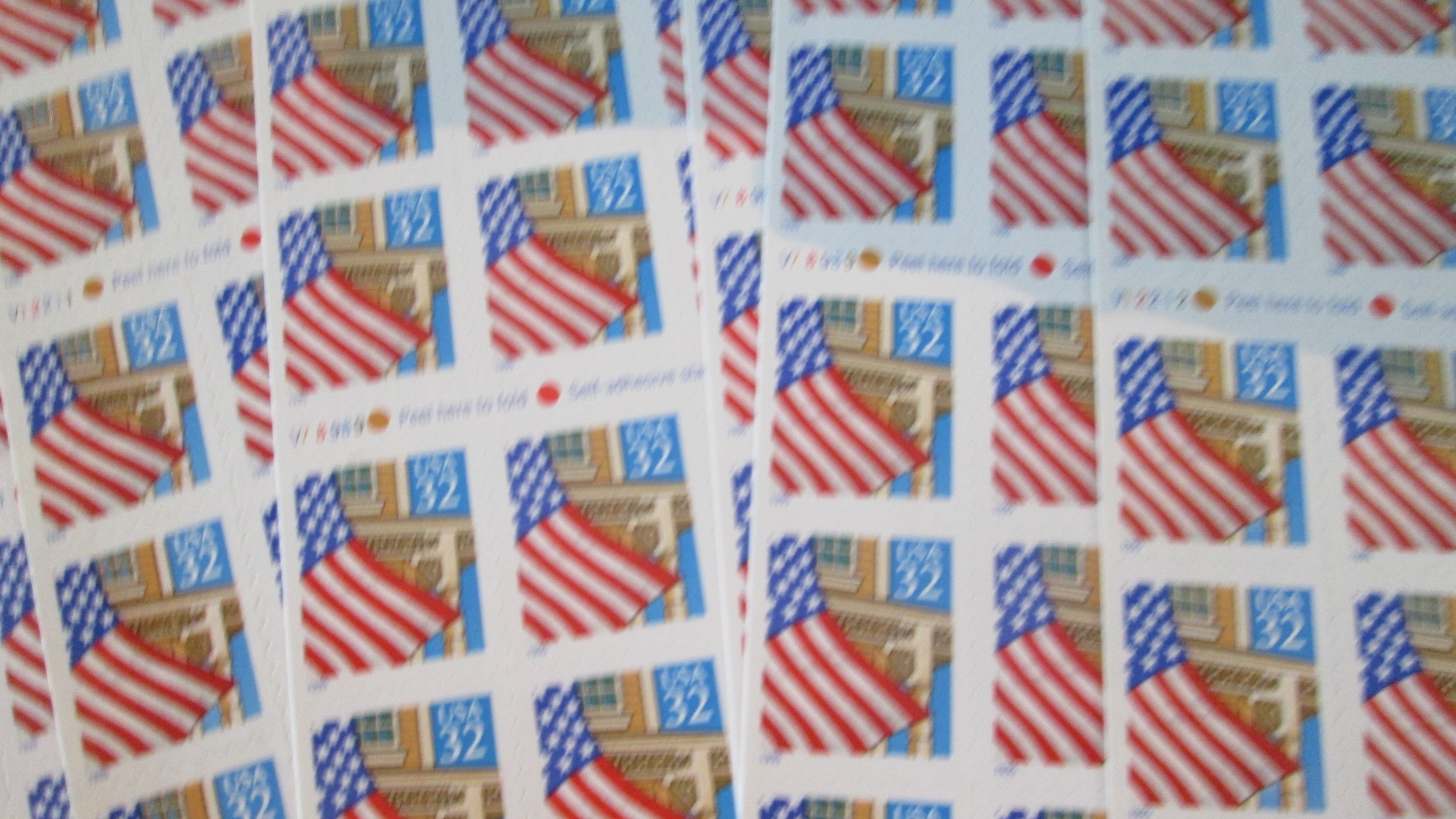 US Discount Postage Flag over Porch Seven(7) 32c Booklets #2920a Face ...