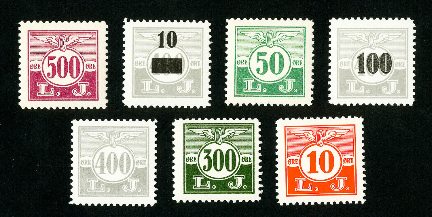 Denmark Stamp # 7 VF Railway Revenues Set of 7 OG NH | Europe - Denmark ...