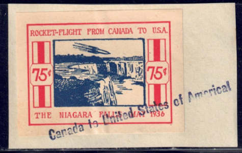 Canada to USA 75 cents w/Ovpt Rocket Flight Stamp Used | Canada ...