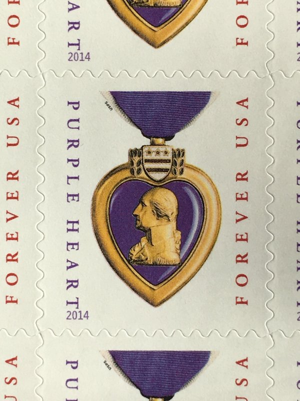 2015 sheet Purple Heart Forever Stamp Sc# 5035 | United States, General ...