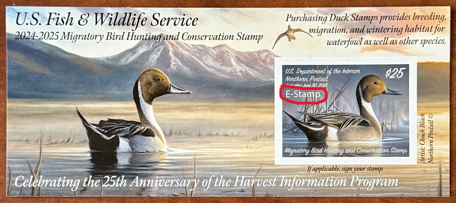 2024 Federal Duck Stamps #RW91B "E-Stamp" Version No Bar Code ...