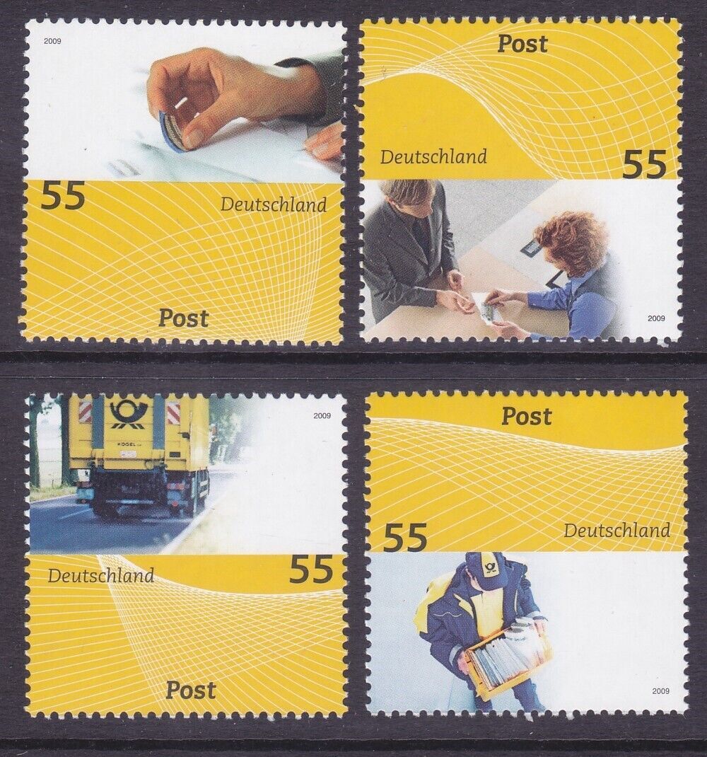 Germany 2524 MNH 2009 The Post Postal Clerk Postal Truck Postman Set of ...