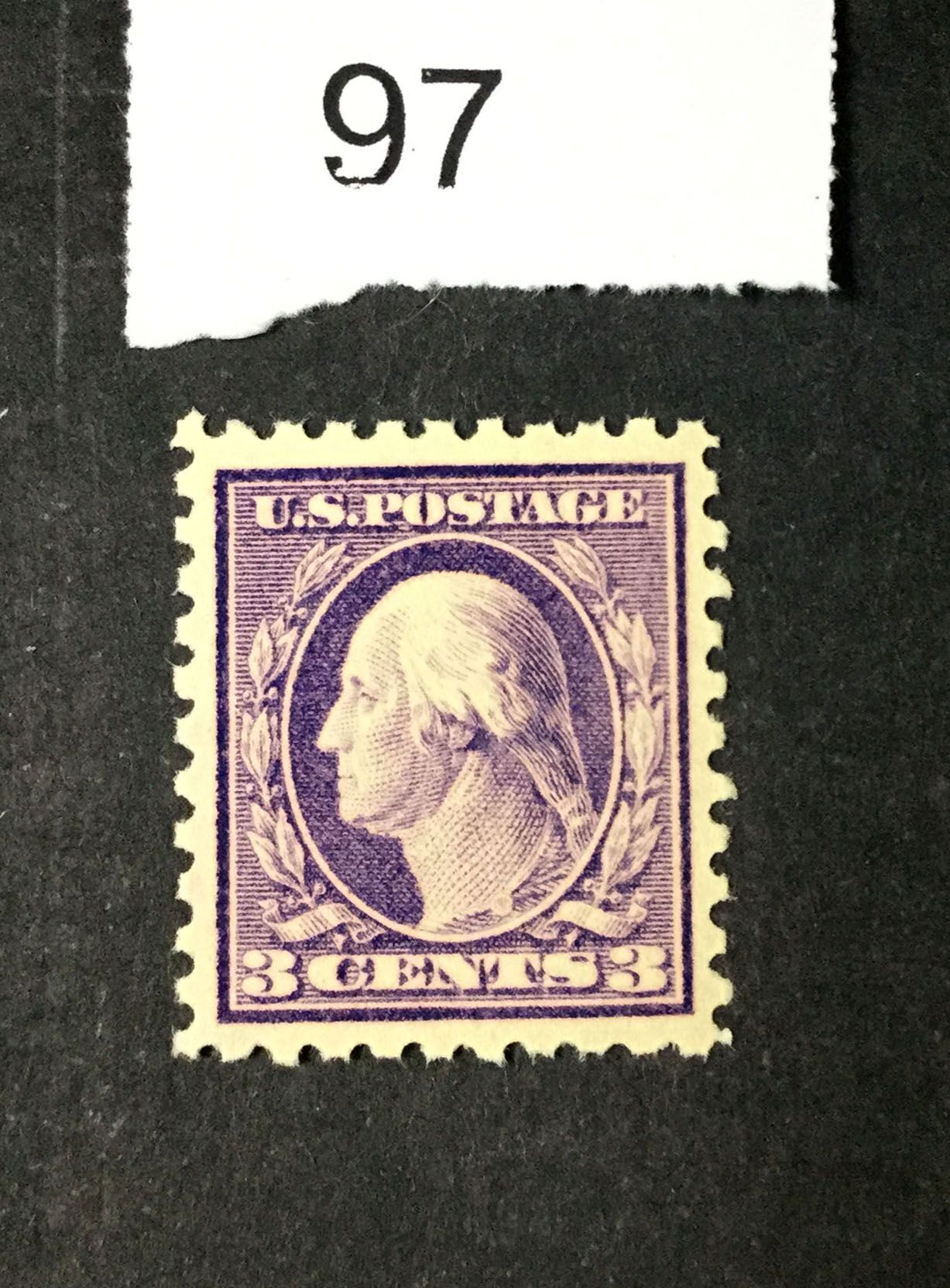 US Stamps #426 VAR. Pink Back Mint OG NH Glazed GUM LOT #97 | United ...