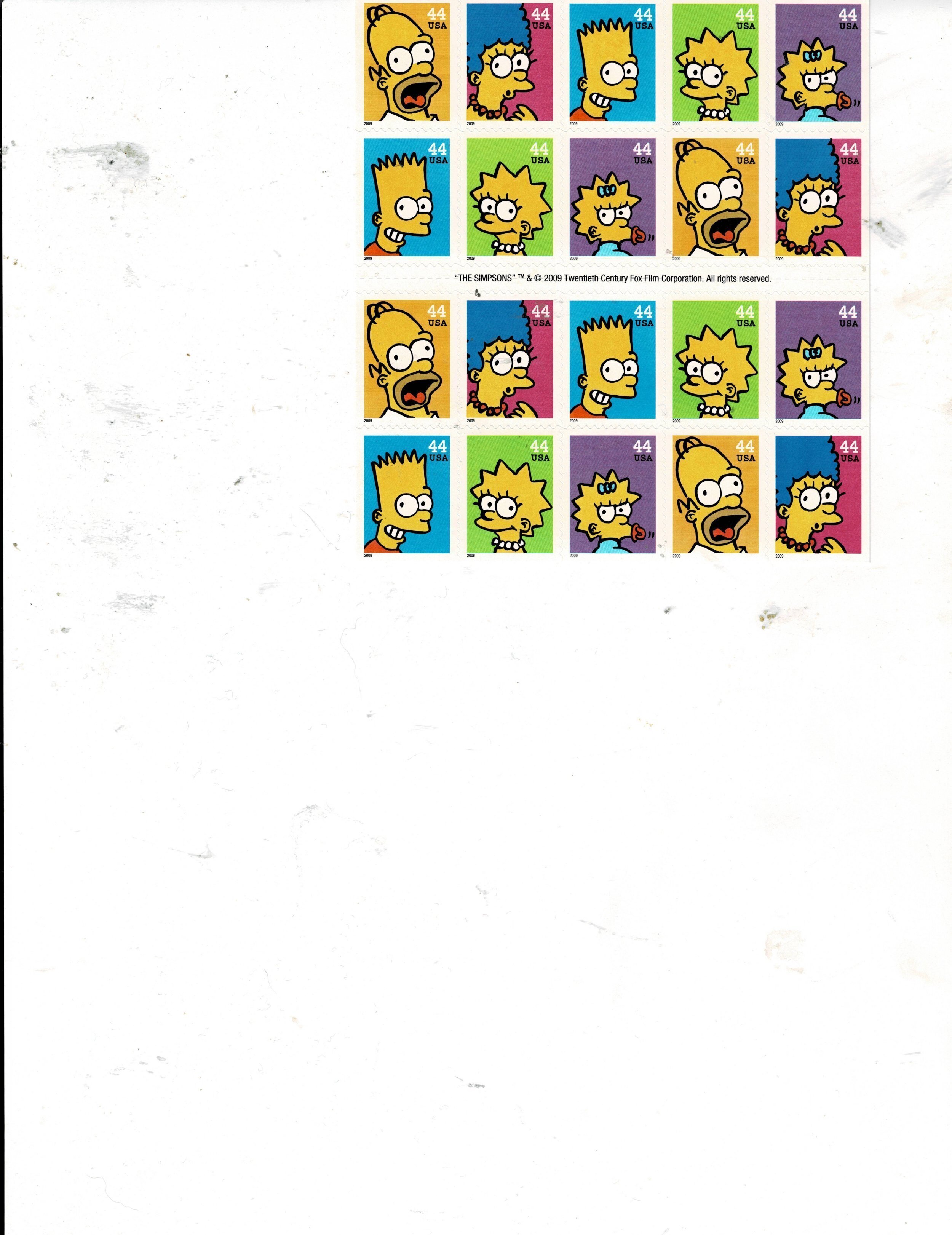 Simpson's 44c US Postage Booklet #4399-4403 VF MNH | United States ...