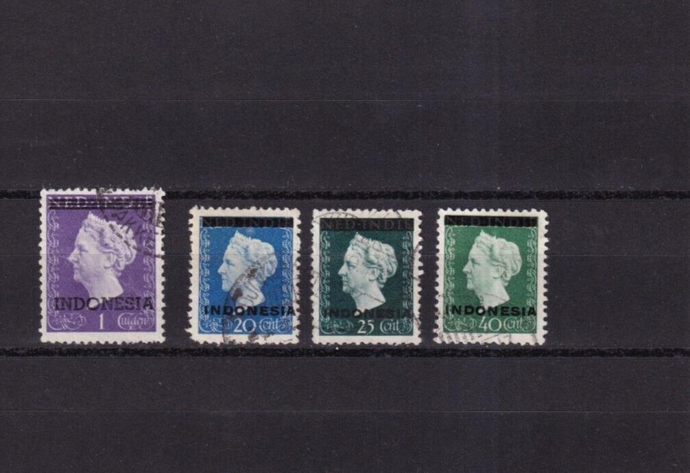 SA28b Indonesia 1948 - 1949 Netherlands Indies overprinted, used stamps ...