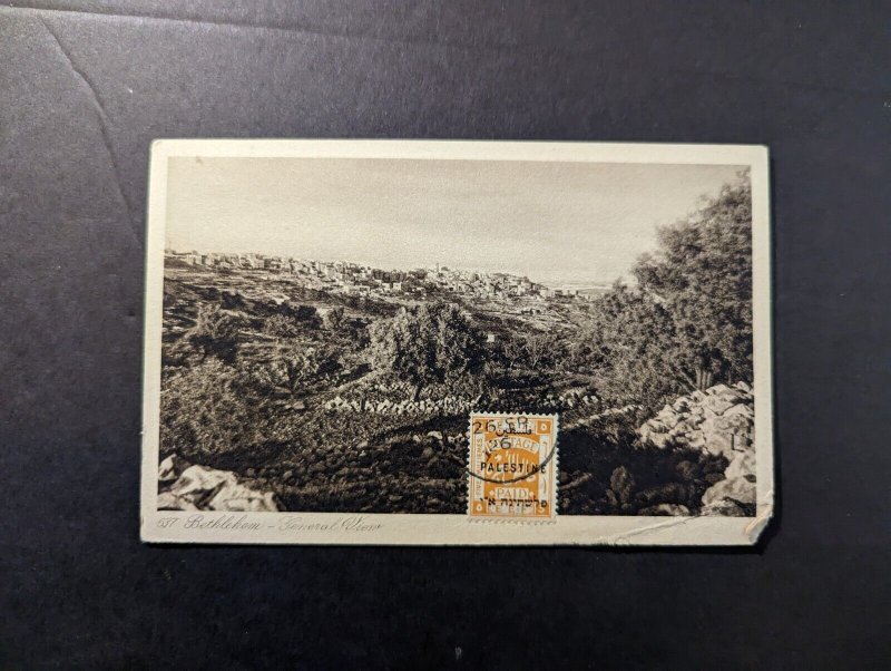 1926 Palestine Postcard Cover Jerusalem Local Use Bethlehem | Middle ...