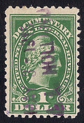 R217 1 Dollar 1914 Series Documentary Stamp used F-VF | United States ...