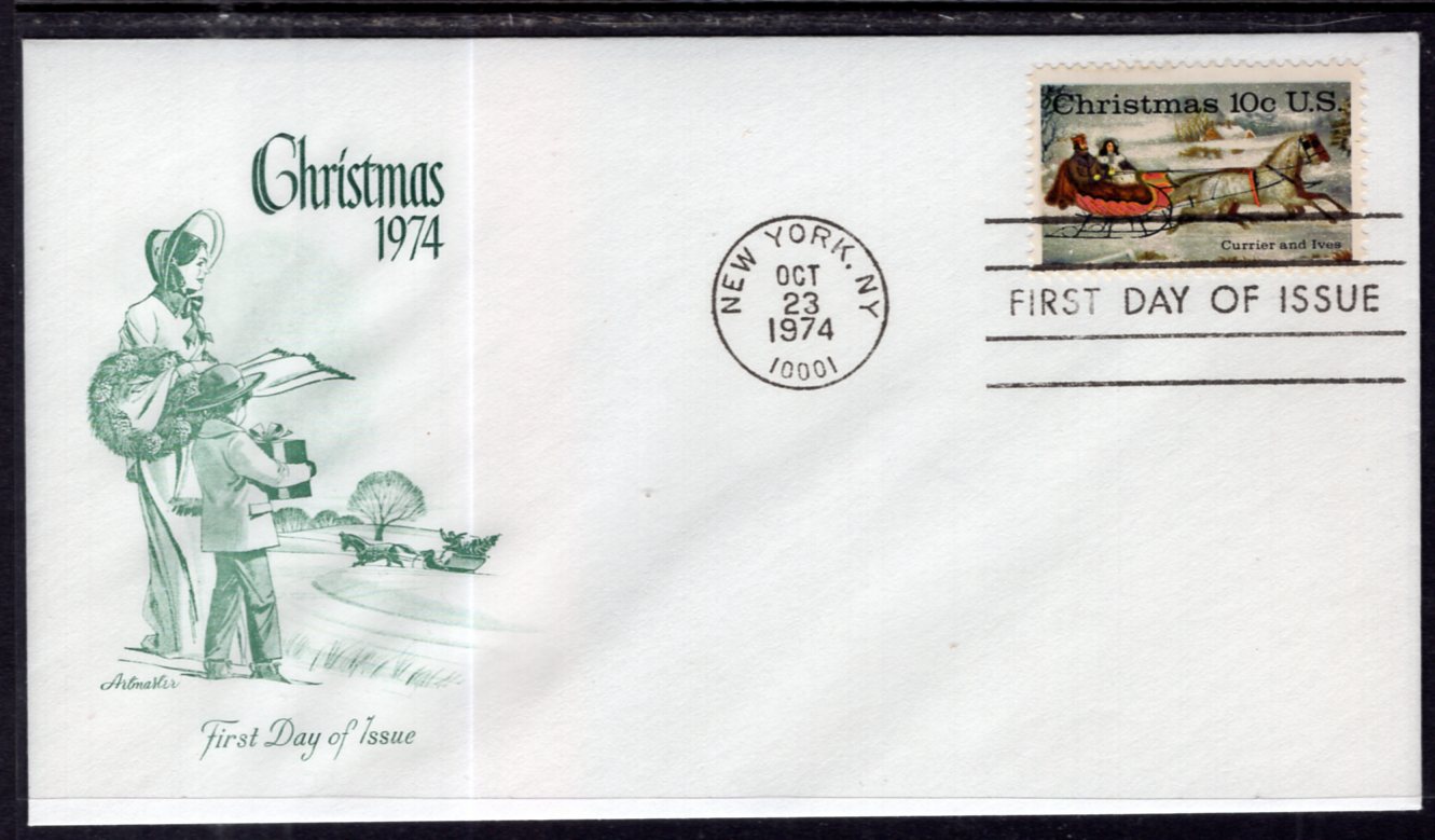 US 1551 Christmas Currier and Ives Artmaster U/A FDC | United States ...