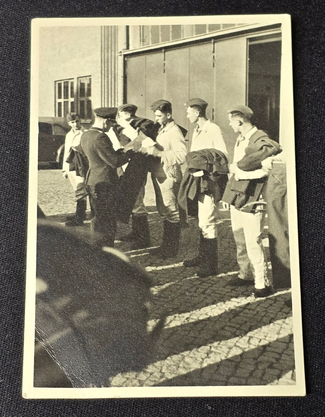 WEHRMACHT YOUNG SOLDIERS w OFFICER INSPECTION WW2 WWII German Wartime ...