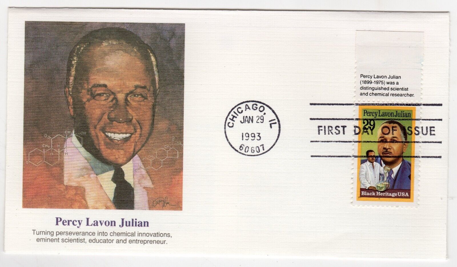 Scott #2746 Percy Lavon Julian Chemist 01/29/1993 Chicago IL FDC ...