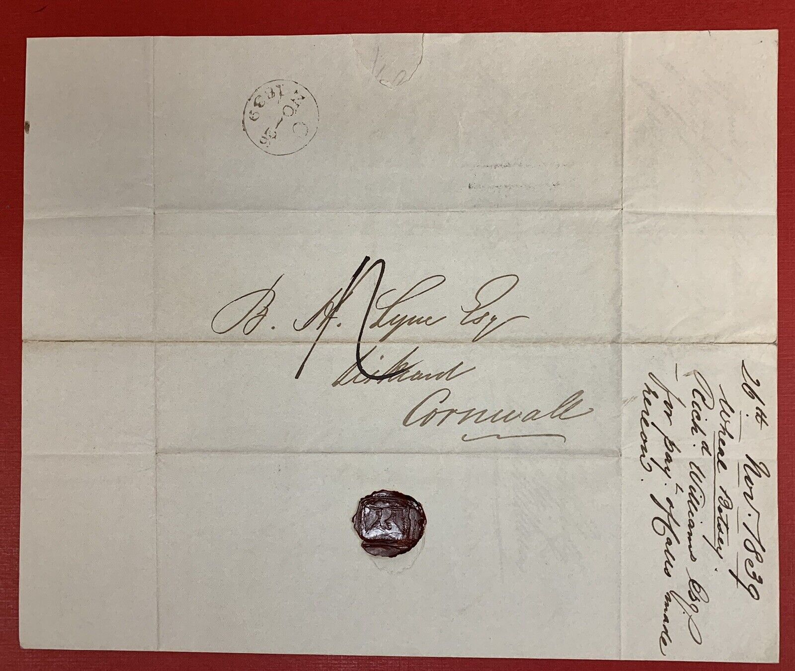 Great Britain, 1839, Stampless Cover/Folded Letter, from Adelphi to ...