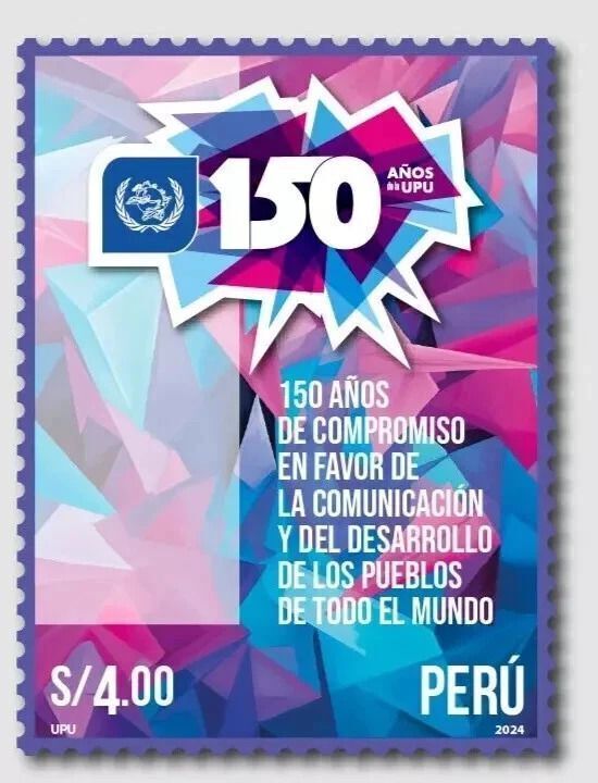 Peru 150 Years Of The UPU Stamps 2024-ZZIAA | Central & South America ...