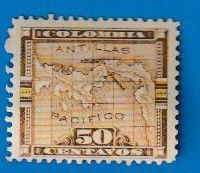 Colombia Scott#Pa20 1896 MAP of Panama Isthmus - MH | Central & South ...