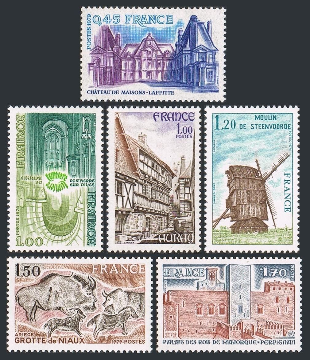 France 1638-1643,MNH. Tourist 1979.Chateau de Maisons,Laffitte;Bernay ...