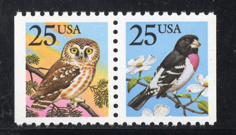 2284 - 2285 * OWL & GROSBEAK * U.S. Postage Stamps PAIR MNH | United ...