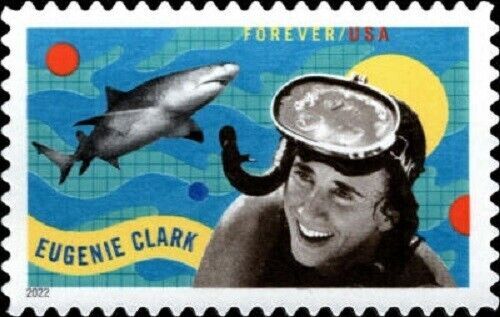 2022 58c Forever Eugenie Clark, The Shark/Fish Lady Scott 5693 Mint F ...