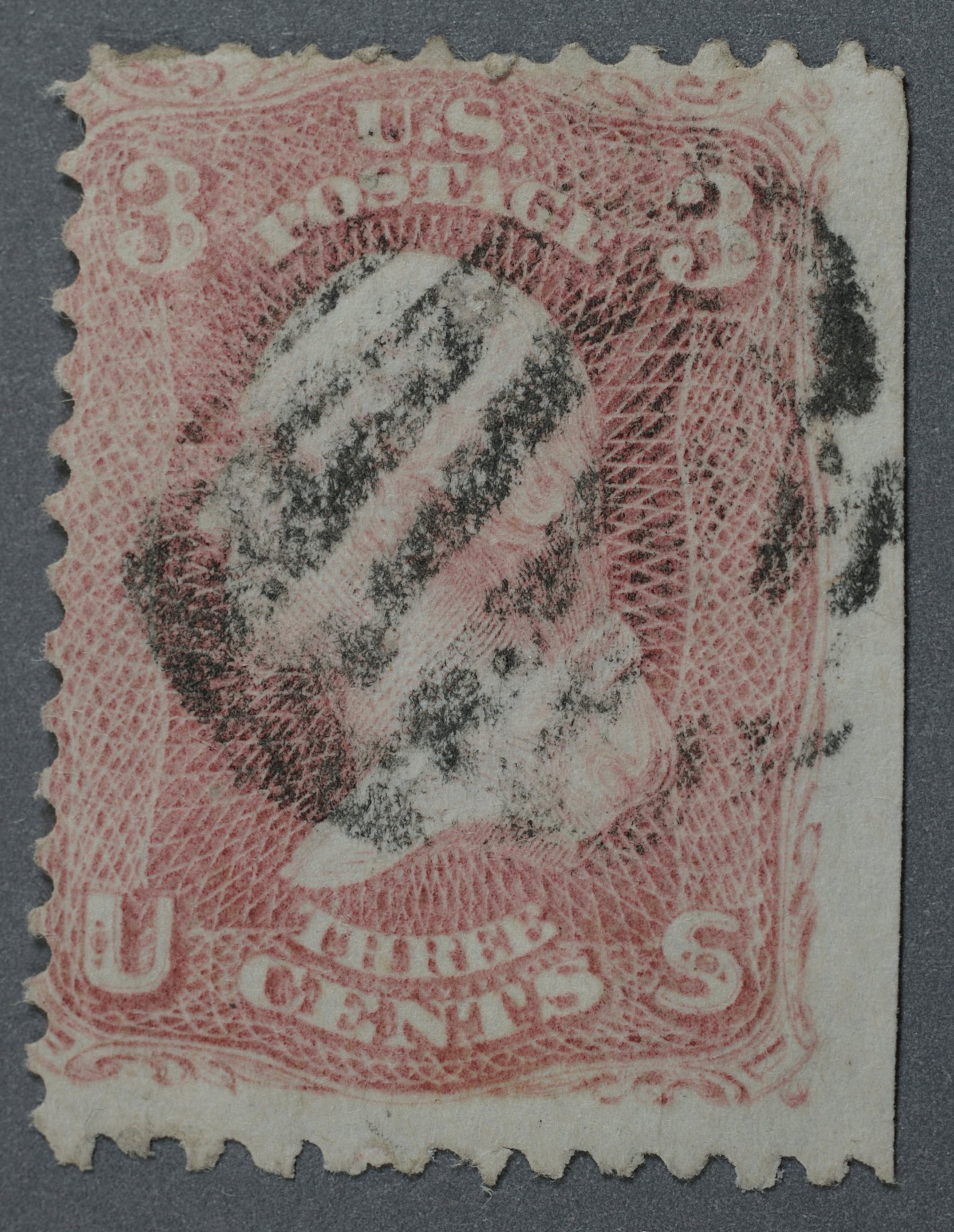 United States #65 Used VG Good Color Bright Paper Barred Circle Cancel ...