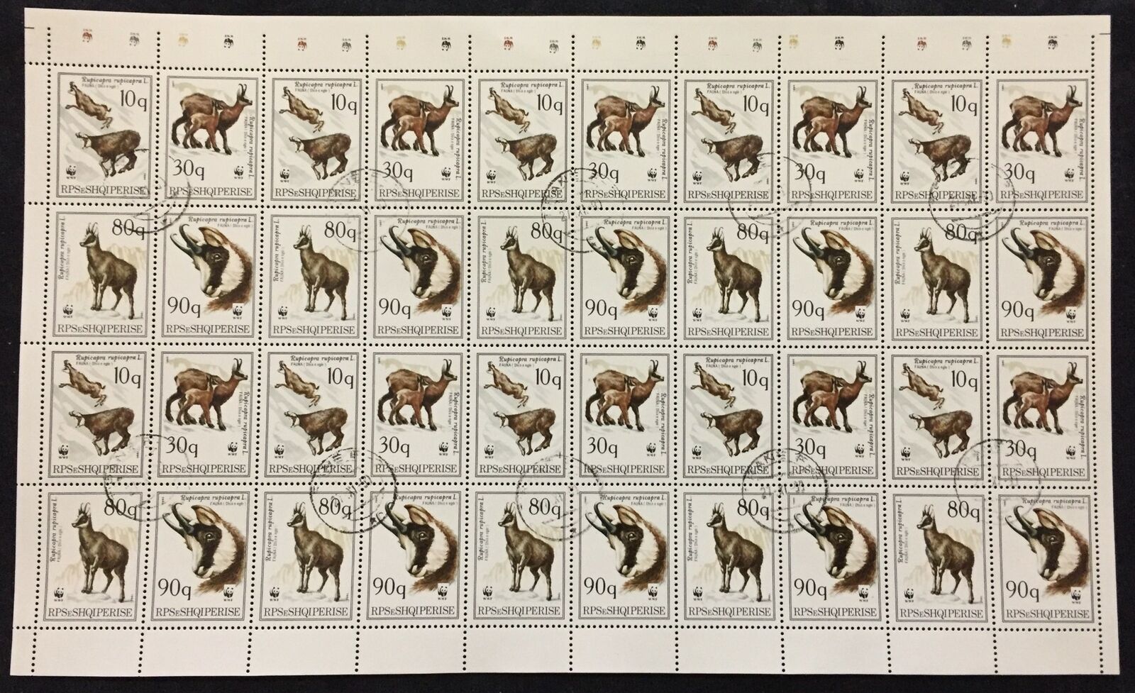 ALBANIA 1990 Goats Wildlife WWF (40 Stamps)(AL 30 / HipStamp
