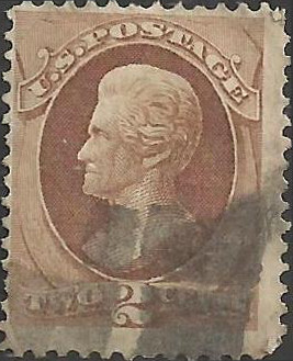 # 157r Brown Used Vertically Ribbed Paper Andrew Jackson | United ...