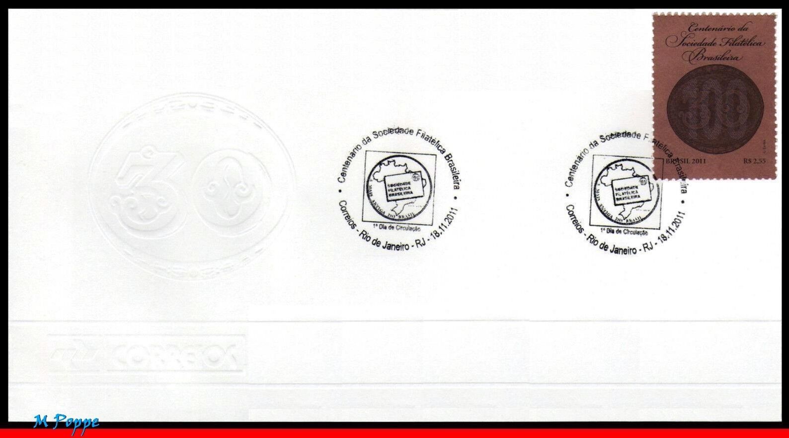 3202 Brazil 2011 Cent. Philatelic Society, Stamp on Stamp, Philately, C ...