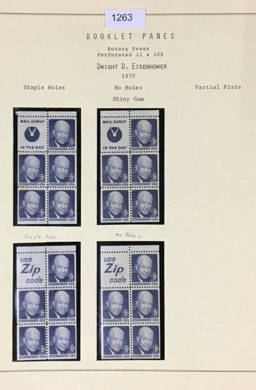 US Stamps # 1 Booklet Panes Group 1970 Mint OG $ LOT #1263 | United ...