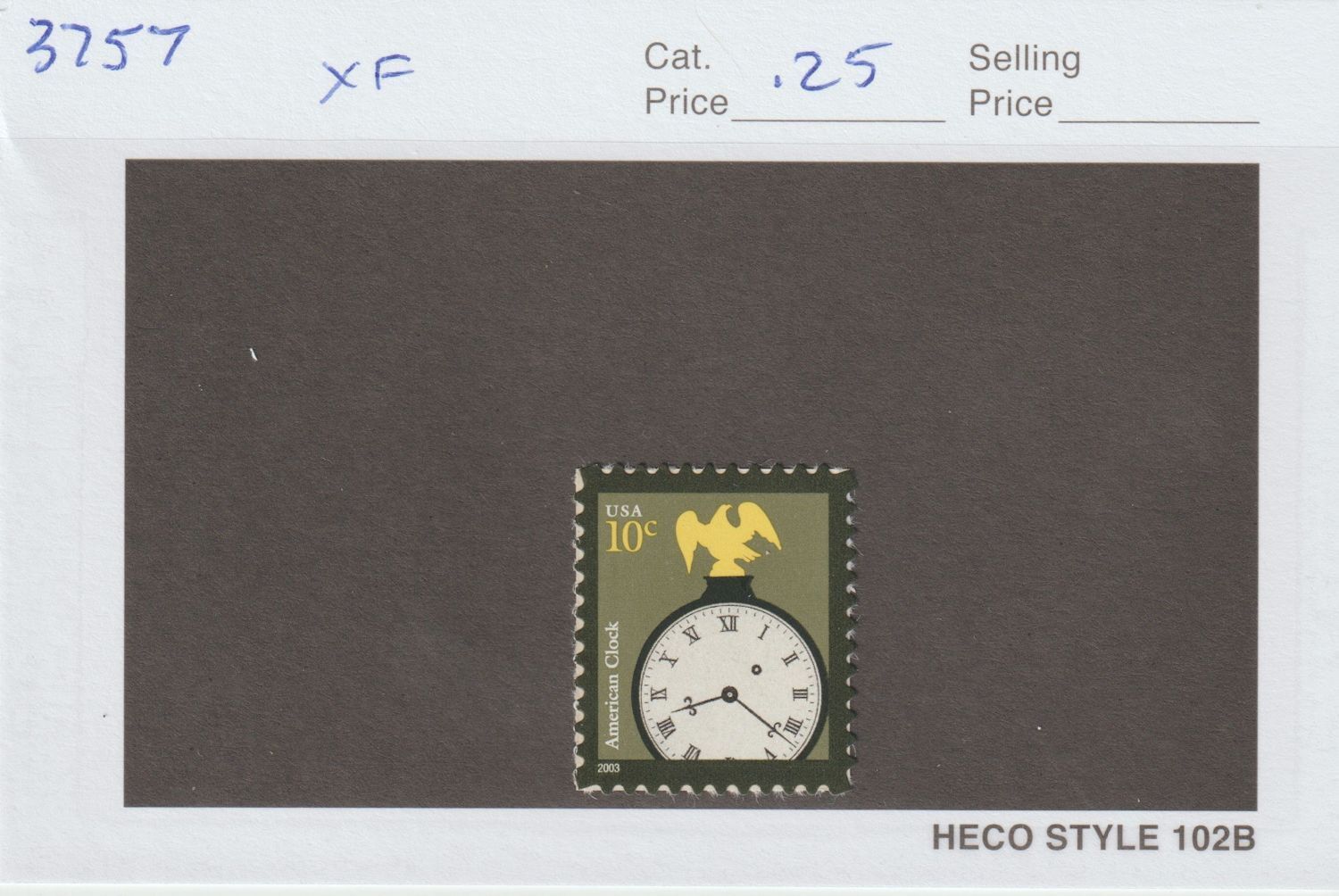 Scott# 3757 2003 10c American Clock Issue XF MNH | United States ...