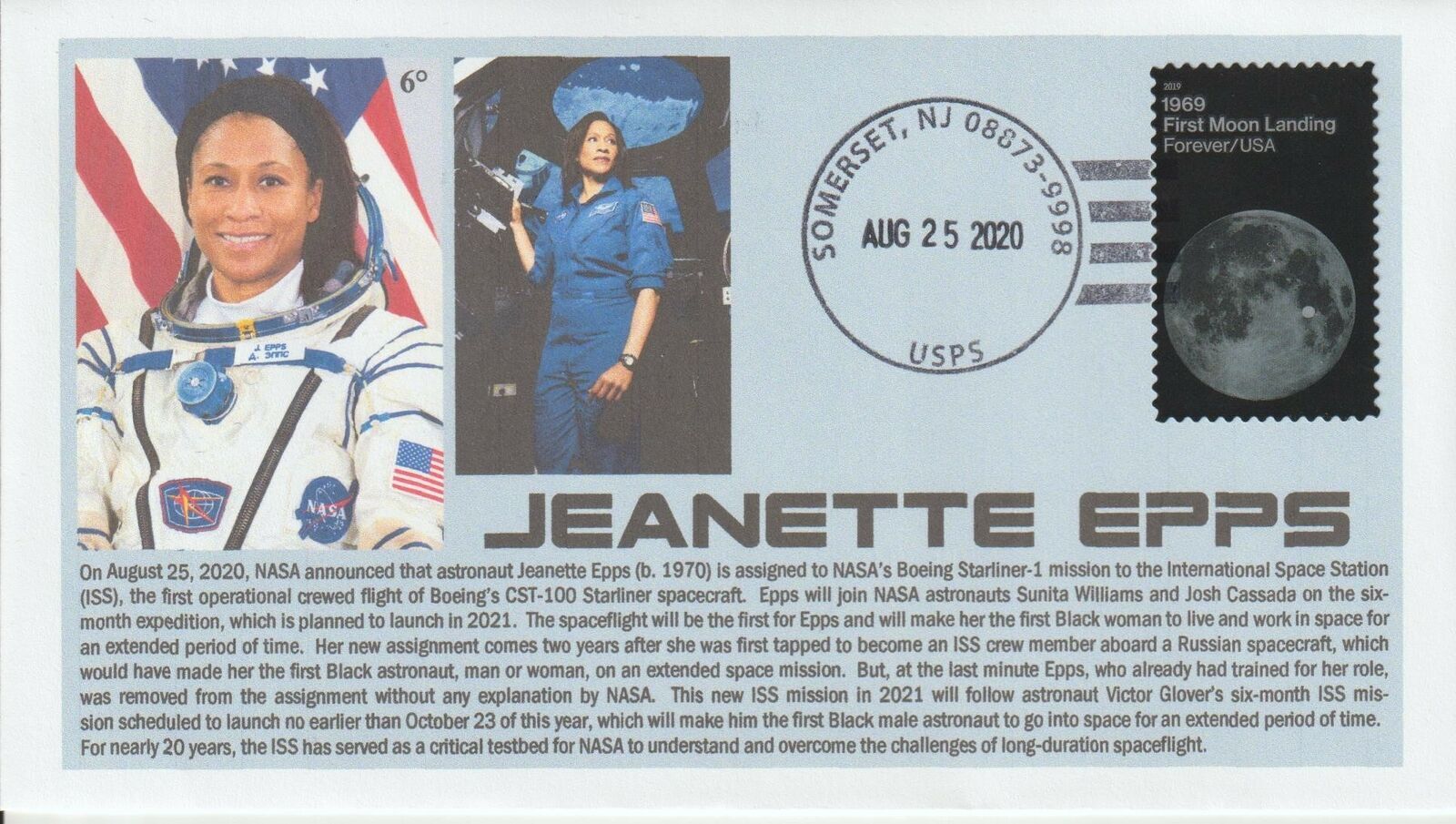 6° Cachets Astronaut Jeanette Epps First African American Woman to the ...