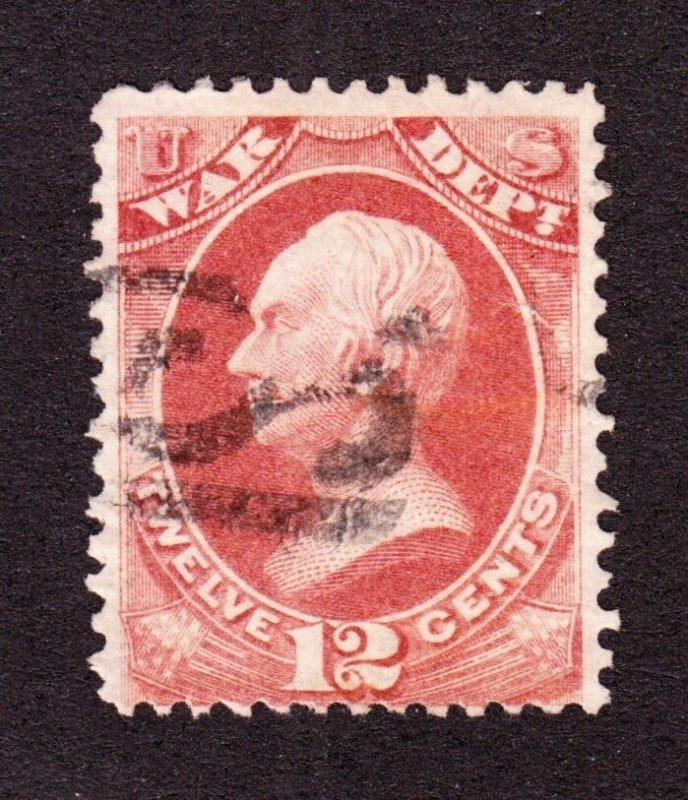 US O89 12c War Department Official Used w/ "US" Fancy Cancel | United ...