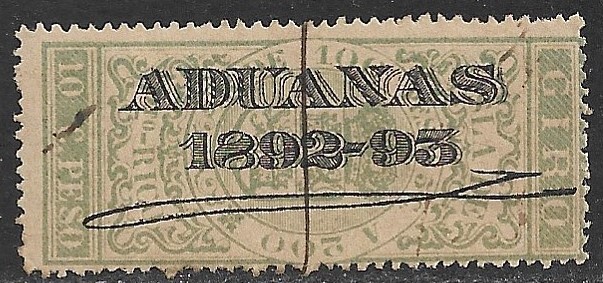 PUERTO RICO 1892-93 10c ADUANAS Customs Revenue VFU | Europe - Spain ...