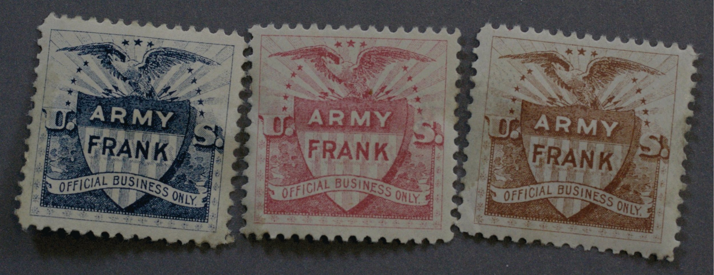 United States Army Frank Stamps Cinderellas Three Different OG | United ...