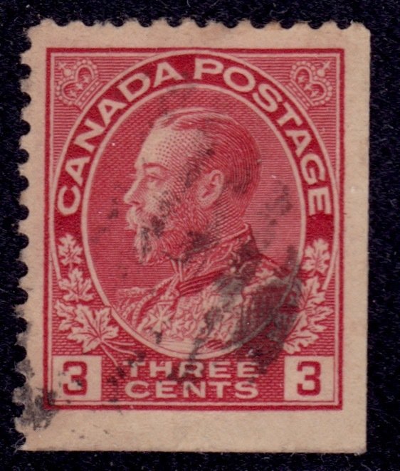 Canada, 1922-25, KGV in Uniform, 3c, sc#130, used | Canada, General ...
