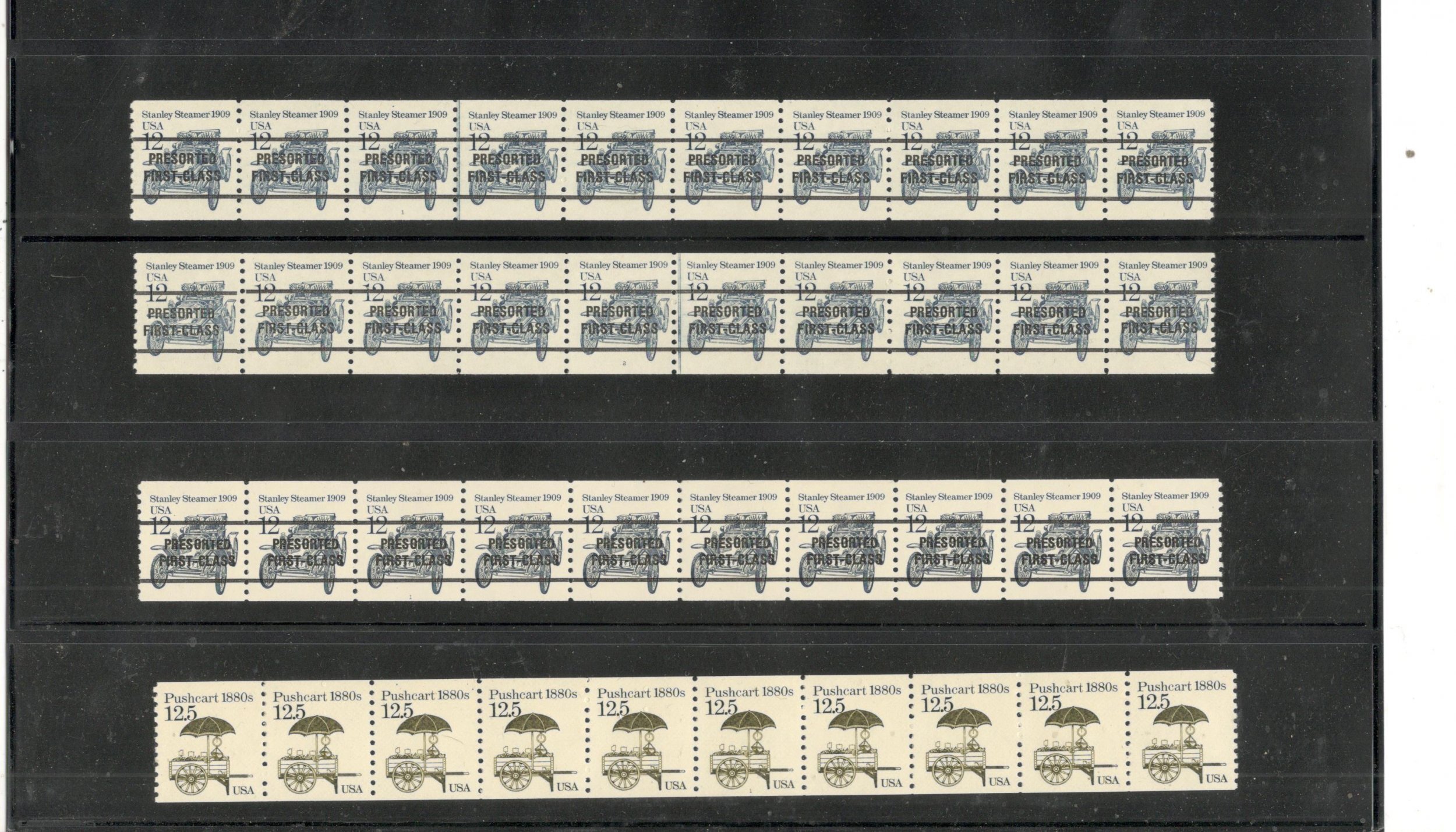 US Plate Number Coil Strip Collection ALL Mint | United States, Stamp ...