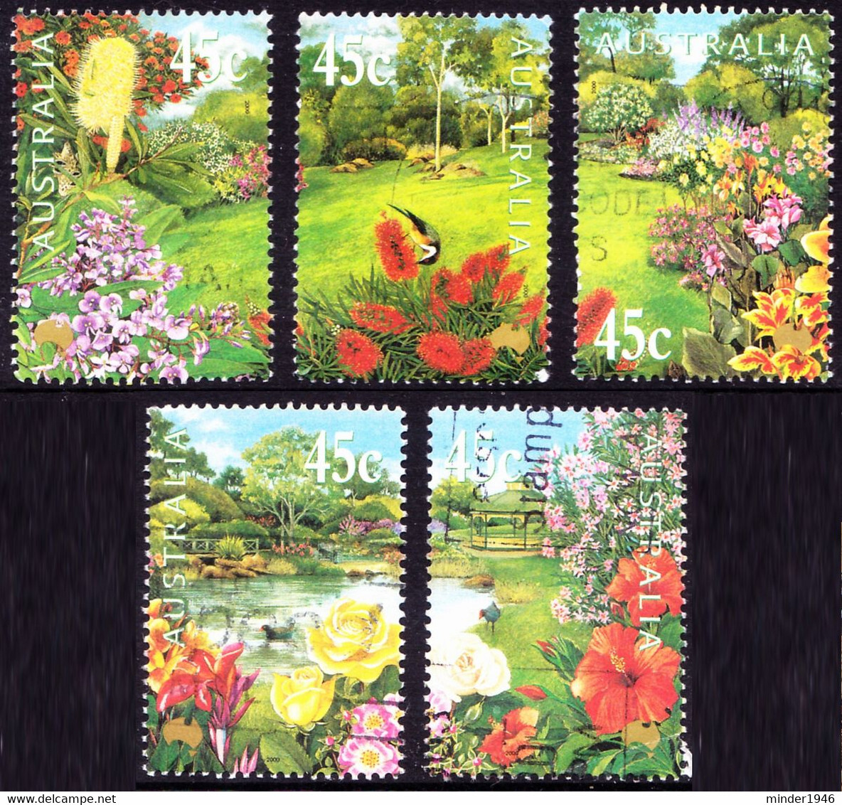 AUSTRALIA 2000 45c International Flowers & Gardens Exhibition Set of 5 ...