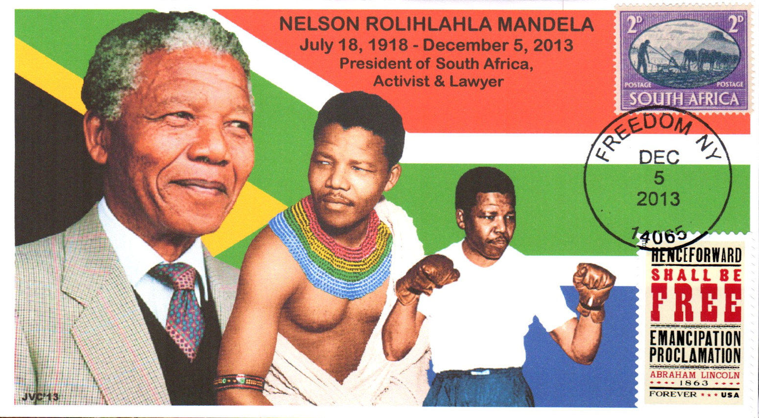 Nelson Mandela Death JVC Event Cover | United States, Stamp / HipStamp