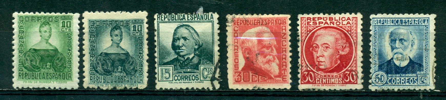 Spain 1935-1936 #546, 546b & 547 - 560 MH&U SCV(2024)=$1.55 | Europe ...