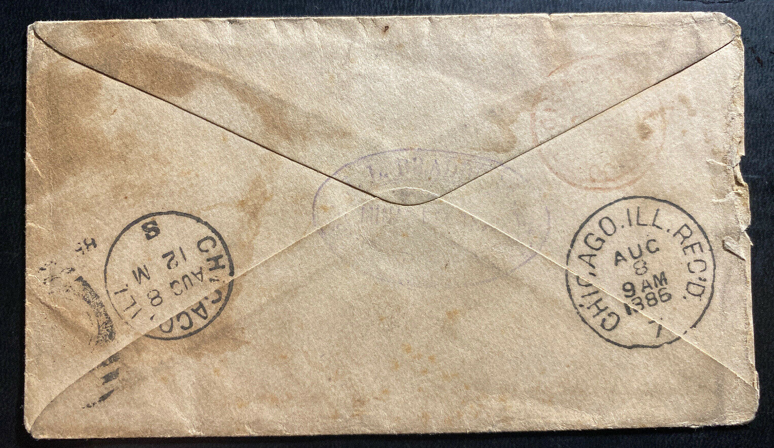 1886 Sinaloa Mexico Vintage Cover To Chicago IL USA Via El Paso Perfin ...