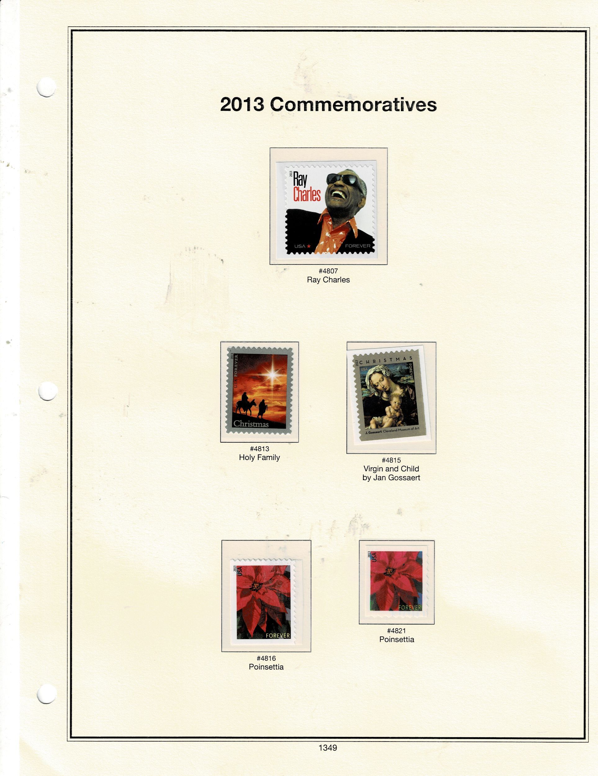 2013 Regular & Commemorative Issue Stamps US Postage 4807-16 & 4821 VF ...
