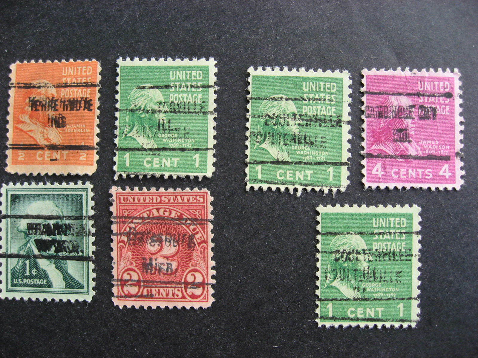 USA 7 double precancel errors, check them out! | United States, General ...