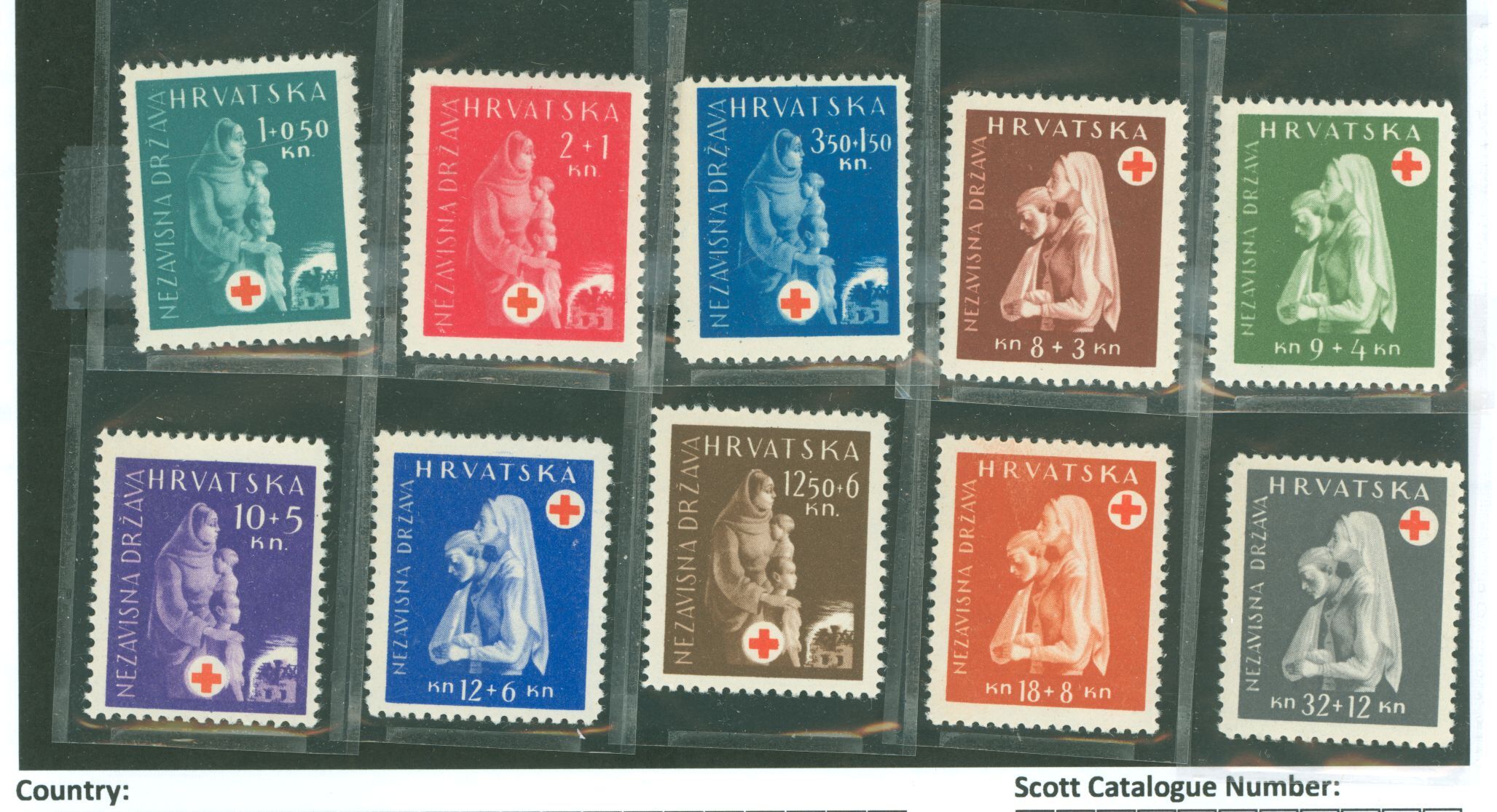 Croatia #B42-B51 Single (Complete Set) | Europe - Croatia, Semi-Postal ...