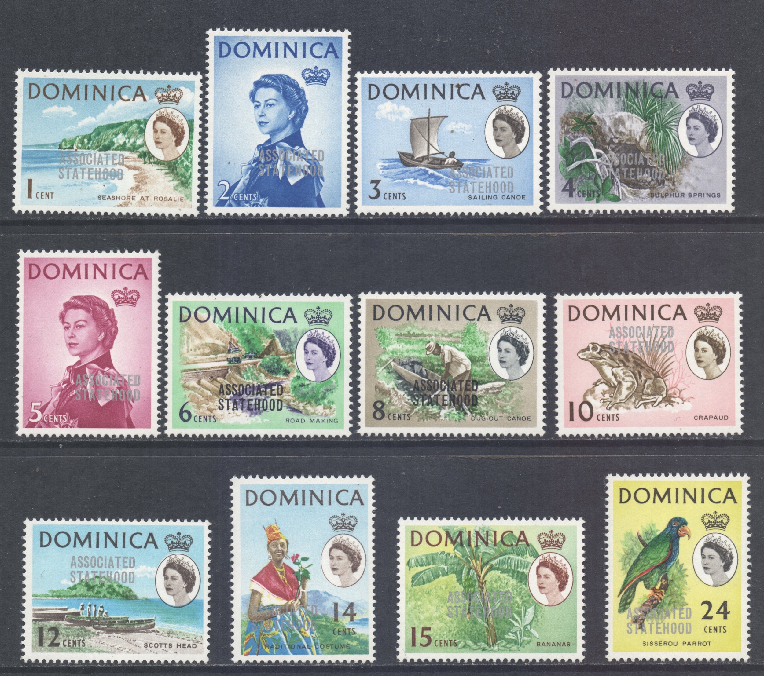 Dominica Scott 211/224 - SG214/228, 1968 Statehood Short Set to 60c MH ...