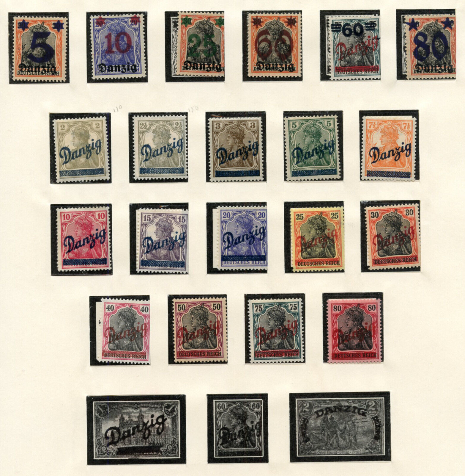 Danzig Scott #1 23 & 62 Mint Hinged on Linder Hingeless Pages | Europe ...